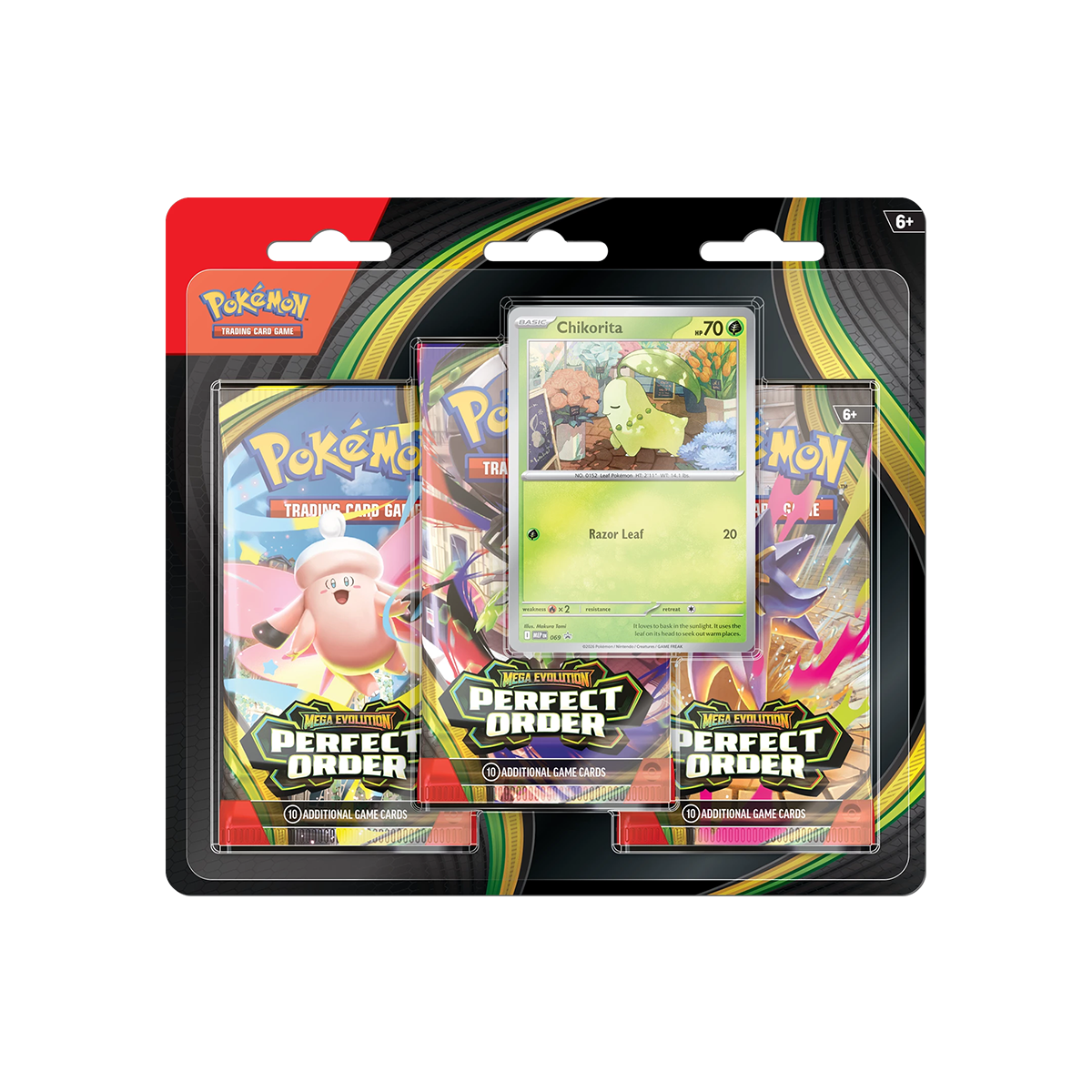 Pokémon TCG – Mega Evolution—Perfect Order Three Pack Blister ...